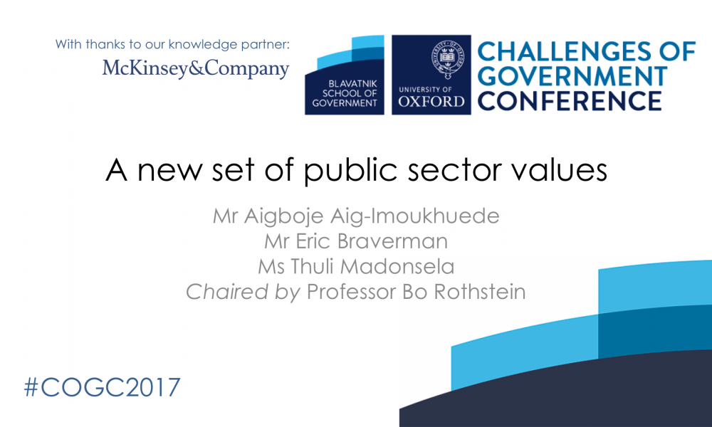 Public sector deep dive: A new set of public sector values | Blavatnik ...