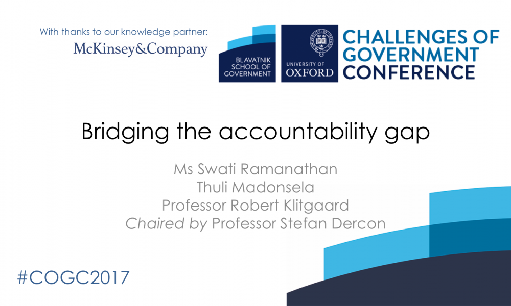 Bridging the accountability gap | Blavatnik School of Government