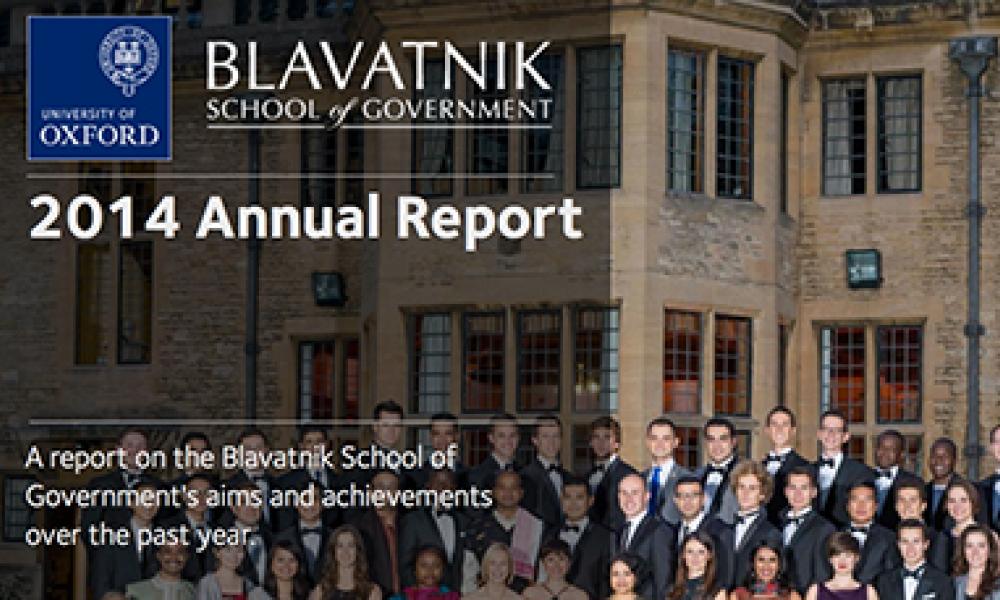 Blavatnik School of Government's 2014 Annual Report now published ...